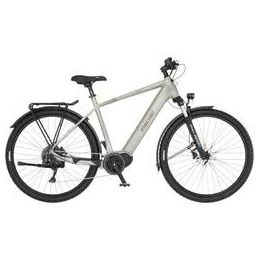 E-Bike Fischer FAHRRAD "TERRA 4.0i 55" Gr. 55, grau (grau, schwarz), Elektrofahrräder, 55cm, 29 Zoll (73,66cm), Pedelec, Elektrofahrrad für Damen u. Herren