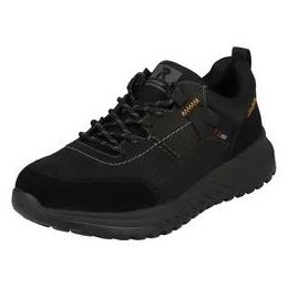 Sneaker Rieker SPORT, Herren, Gr. 41, schwarz, Leder, Synthetik, Schuhe, Outdoorschuh, Halbschuh, Schnürschuh mit TEX-Ausstattung