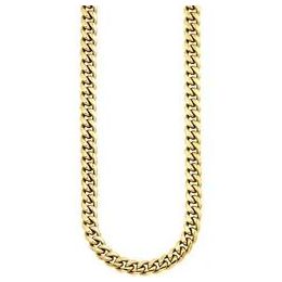Edelstahlkette "Schmuck Geschenk Edelstahl Halsschmuck Panzerkette", gold (gelbgoldfarben), ANISTON JEWELRY & WATCHES, Halsketten, Damen, Edelstahl, L: 47 B: 7mm, B:7mm