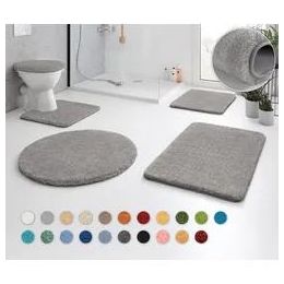 Badematte Kleine Wolke "RELAX", grau, H:30mm, Polyacryl, Badematten, Badteppich, Uni Farben, rechteckig, rund & als Set erhältlich