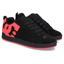 Sneaker DC Shoes "Court Graffik", Gr. 5(36), schwarz (schwarz, hot pink), 55.99% Leder, 43.71% Synthetikmaterial, 0.3% TPU, Schuhe
