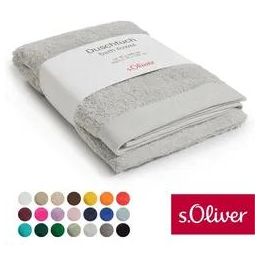 Duschtuch s.Oliver "s.Oliver, Premium Qualität, 600 gr/m2, auch als Sets erhältlich", grau (hellgrau), B:70cm L:140cm, Walkfrottier, Baumwolle, Handtücher, große Farbauswahl, auch als Handtuch, Waschhandschuh, Gästetuch
