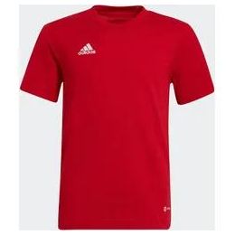 Trainingsshirt Adidas PERFORMANCE "ENT22 TEE Y", Kinder, Gr. 152, rot (team power rot 2), Obermaterial: 100% Baumwolle, normal, V-Ausschnitt, Shirts