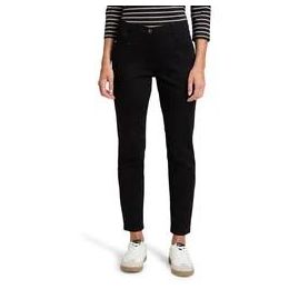 Stoffhose Betty Barclay "Damen Casual-Hose Slim Fit", Damen, Gr. 46, Normalgrößen, schwarz, Obermaterial: 64% Baumwolle, 33% Polyester, 3% Elasthan., Casual, slim fit 7/8-Länge, Hosen, Passenabtrennung
