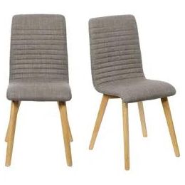 Essgruppe Home Affaire "Arosa Sitzgruppe für Küchen, Esstisch mit 4 Polsterstühlen, 5-tlg", braun (, hellbraun, hellbraun, natur), B:180cm H:73cm T:90cm, FSC-zertifiziertes Massivholz, Holzwerkstoff, Metall, Polyester, Sitzmöbel-Sets, Stuhlbeine in Eiche Natur oder Buche Schwarz, Tisch 180 cm, U-Gestell