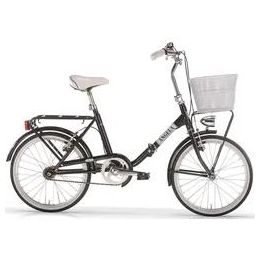 Faltrad MBM "New Angela" Gr. 40, schwarz (schwarz, schwarz), Fahrräder, 40cm, 20 Zoll (50,80cm), für Damen und Herren, Kettenschaltung