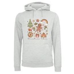 Kapuzenpullover F4NT4STIC "Christmas Vibes Cozy Cute Winter", Damen, Gr. M, grau (erdgrau), Obermaterial: 65% Baumwolle, 35% Polyester, relaxed fit, Pullover Sweatshirt Hoodie, Premium Qualität
