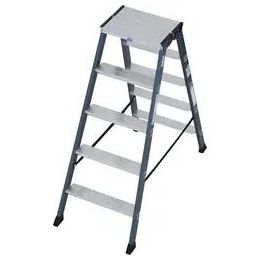Doppelleiter Krause "SePro D", grau (anthrazit), B:48cm H:25cm L:117cm, Aluminium, Leitern, Alu eloxiert, 2x5 Stufen, Arbeitshöe ca. 263 cm