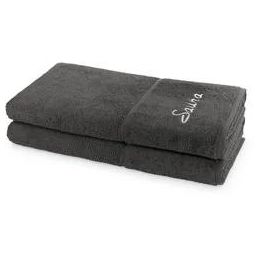 Möve Saunatuch MÖVE FOR FROTTANA, grau (graphite), B:80cm L:200cm, Walkfrottier, Obermaterial: 100% Baumwolle, Handtücher