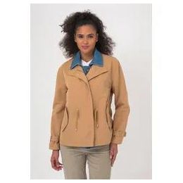 Trenchcoat FRESHLIONS "Zelda", Damen, Gr. XL, braun, 100% Baumwolle, unifarben, normal, Mäntel, mit stilvollem Reverskragen