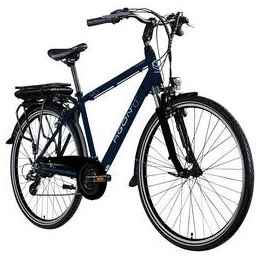E-Bike agon "Avesa" Gr. 48, blau (dunkelblau), Elektrofahrräder, 48cm, 28 Zoll (71,12cm), Pedelec, Elektrofahrrad für Damen u. Herren