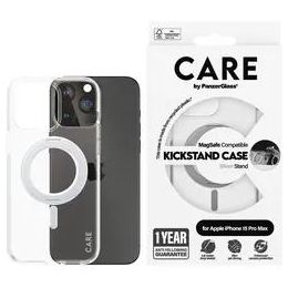 CARE BY PANZERGLASS Handyhülle "Kickstand Case mit MagSafe für Apple iPhone 15 Plus", transparent, B:11cm H:2cm T:19,5cm, Hüllen, Backcover, Schutzhülle, Handyschutzhülle, Case, Schutzcase, stoßfest