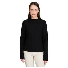 Strickpullover Betty Barclay "Damen Grobstrick-Pullover mit Struktur", Damen, Gr. 38, schwarz, Strick, Obermaterial: 52% Viskose, 28% Polyester, 20% Polyamid., lässig geschnitten normal, Rundhals, Pullover Grobstrickpullover, Struktur
