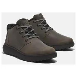 Schnürboots Timberland "HUDSON ROAD MID LACE UP CHUKKA BOOT", Damen, Gr. 47,5, grau (dunkelgrau full grain), Leder, Schuhe, Winterstiefel, Schnürstiefel, Winterschuhe