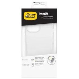 Otterbox Backcover "React Hülle für iPhone 15, sturzsicher inkl. Schutzglas", transparent, Apple iPhone 15, Hüllen, ultraschlank, schützende Hülle, Getestet nach Militärstandard