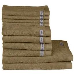 Handtuch Set Ross "Sinfonie", braun (walnuss), 10 Stk., Frottier, Obermaterial: 100% Baumwolle, Handtuch-Sets, beinhaltet Gästetücher, Handtücher und Badetücher