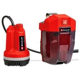 Klarwasserpumpe Einhell "GE-PP 18 RB Li-Solo", rot (rot, schwarz), B:21,1cm H:18,9cm L:21,1cm, Pumpen, 3000 l/h max. Fördermenge, ohne Akku