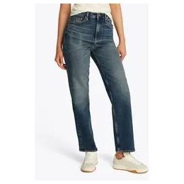 Straight-Jeans Tommy Jeans "LAYLA HR SLIM STR", Damen, Gr. 34, Länge 32, blau (denim schwarz1), Denim/Jeans, Obermaterial: 99% Baumwolle, 1% Elasthan, unifarben, slim fit knöchellang, Jeans, in Knöchellänge