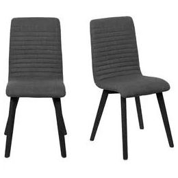 Essgruppe Home Affaire "Arosa Sitzgruppe für Küchen, Esstisch mit 4 Polsterstühlen, 5-tlg", schwarz (, anthrazit, anthrazit, schwarz), B:180cm H:73cm T:90cm, FSC-zertifiziertes Massivholz, Holzwerkstoff, Metall, Polyester, Sitzmöbel-Sets, Stuhlbeine in Eiche Natur oder Buche Schwarz, Tisch 180 cm, U-Gestell