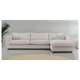 Ecksofa "Avelina", beige (natural), B:297cm H:77cm T:186cm, 100% Polyester, LeGer Home by Lena Gercke, Sofas, Breite 297 cm, in Cord- und Chenille- Stoff, Rückenkissen mit Federn