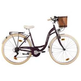 Cityrad Dacapo "Casino" Gr. 48, lila (aubergine, lila), Fahrräder, 48cm, 28 Zoll (71,12cm)