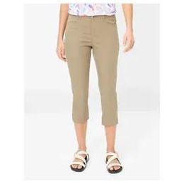 3/4-Hose Brax "Style MARY C", Damen, Gr. 46, Normalgrößen, grün, Web, 76% Baumwolle, 21% Polyamid, 3% Elasthan, Hosen