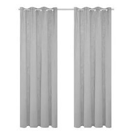 Gardine Heine HOME Gr. 2, grau, B:140cm H:225cm, Polyester, Gardinen