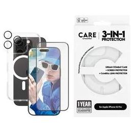 CARE BY PANZERGLASS Handyhülle "Flagship 3-in-1 für Apple iPhone 16 Pro", transparent, B:11cm H:2,5cm T:19,5cm, Hüllen, Backcover, Schutzhülle, Handyschutzhülle, Case, Schutzcase, stoßfest