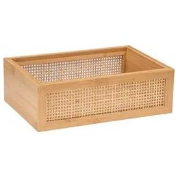 Badorganizer Wenko "Allegre", beige (natur, braun), B:22cm H:7cm T:15cm, Bambus, Rattan, Aufbewahrungsboxen, aus Bambus und Rattan