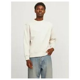 Jack & Jones Sweatshirt JACK & JONES "JJEURBAN EDGE SWEAT CREW NECK NOOS", Herren, Gr. XS, gelb (moonbeam), angeraute Sweatware, Obermaterial: 70% Baumwolle, 30% Polyester, unifarben, Modisch, relaxed fit taillenbedeckt, Rundhals, Rippbündchen, Sweatshirts, mit Rippbündchen