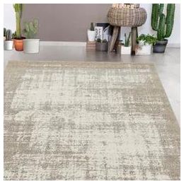 Teppich ANDIAMO "Campos", beige, B:67cm H:10mm L:140cm, Polypropylen (PP), Teppiche, Teppich, Kurzflor, modernes Design, Wohnzimmer