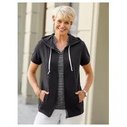 Shirtjacke Classic Basics "Shirtjacke", Damen, Gr. 46, schwarz, 100% Baumwolle, unifarben, Shirts