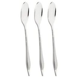 Fingerfood-Löffel Mulex "Mini - Besteck, Löffel Set, satiniert", silber (silberfarben), L:17,5cm, Edelstahl, Esslöffel, Fingerfood-Löffel, innovatives Besteck für Tapas und Fingerfood
