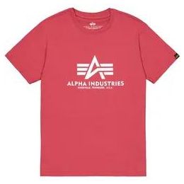 T-Shirt Alpha Industries "Basic T-Shirt BL", Herren, Gr. L, rot (rbf rot), Obermaterial: 100% Baumwolle, Shirts
