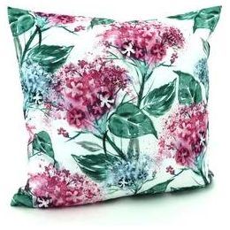 Weckbrodt-Gardinen Kissenhülle WECKBRODT "Aquarell" Gr. 1, bunt (multi), B:40cm L:40cm, Polyester, Bezug: 100% Polyester, Kissenbezüge, Lotus-Effekt, Garten, Blumen, Kissen, ohne Füllung