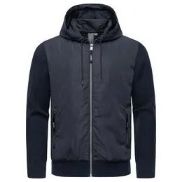 Outdoorjacke Ragwear "Ronel", Herren, Gr. M (50), blau (navy), Obermaterial 1: 100% Polyester. Obermaterial 2: 100% Baumwolle. Innenfutter: 100% Polyester. Wattierung: 100% Polyester, gerade h&uuml;ftbedeckend, hoch geschlossener Ausschnitt, &Auml;rmel ohne &Auml;rmelschlitz Rippb&uuml;ndchen, Jacken Outdoorjacke, Leichte Herren Jacke mit weichen Strick&auml;rmeln