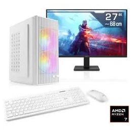 CSL PC-Komplettsystem "Spectrum V25243", Energieeffizienz: E (A-G), weiß, Microsoft Windows 11 Home (64 Bit), 32 GB RAM 1.000 GB SSD, Computer_Komplettsysteme
