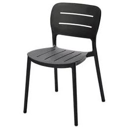 Best Freizeitmöbel Gartenstuhl BEST "Propi", schwarz, B:46cm H:79cm T:53cm, Polypropylen, Stühle, Stapelstuhl