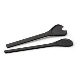 Salatbesteck CONTINENTA "Duracore", schwarz, Kunststoff, Kochbesteck-Sets, Akazienholz, 31, cm