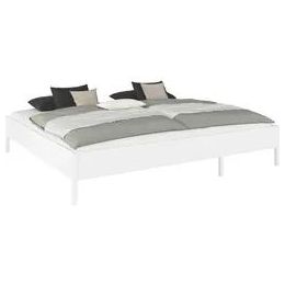 Bett Rauch "Familienbett XXL Familiengröße Ehebett Doppelbett umbaubar", weiß (alpinweiß), B:248 H:44 L:209, Betten, 240x200 cm und 270x200 cm - mit oder ohne Kopfteil MADE IN GERMANY