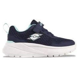 Sneaker Lotto, Kinder, Gr. 34, blau (navy, dunkelmint), Kunstfaser, Synthetik, mehrfarbig, Schuhe, - extra leicht & bequem