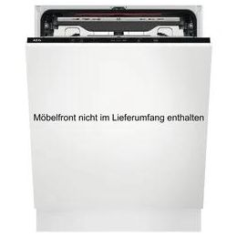 AEG vollintegrierbarer Geschirrspüler "FSE7572AP", Standardmodul: B (A-G), silber (schwarz), B:59,6cm H:81,8cm T:56cm, Geschirrspüler, AirDry: Kein Nachtrocknen