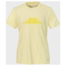 Schöffel Funktionsshirt SCHÖFFEL "CIRC T Shirt Sulten L", Damen, Gr. 46, gelb (5105, gelb), Oberstoff: 100% Polyester, Rundhals, Shirts