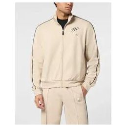 Yoga-Sweatjacke Plein Sport "Jogging-Jacke", Herren, Gr. M, 06, beige, Obermaterial: 92% Polyester, 8% Elasthan, Sweatjacken