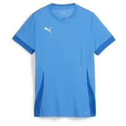 Trainingstop Puma "TEAMGOAL MATCHDAY JERSEY WMNS", Damen, Gr. XS, blau (electric blau lemonade, Puma weiß, Puma team royal), Interlock, Obermaterial: 100% Polyester, unifarben, regular fit normal, Rundhals, Tops