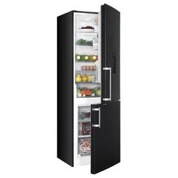 Hanseatic Kühl-/Gefrierkombination "HKGK18560CD", Energieeffizienz: C (A-G), silber (schwarz stainless steel), Rechtsanschlag, wechselbar, Kühlschränke, Schnellgefrierfunktion