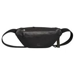 Bauchtasche Camel Active "Pine", Damen, Gr. B/H/T: 33cm x 15cm x 10cm, schwarz, Leder, clean, unifarben, Taschen, aus pflanzlich gegerbtem Rindsleder im kernigen Look mit RFID-Schutz