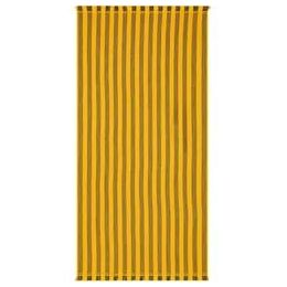 Strandtuch Egeria "Pestemal", gelb (sunny gelb), B:80cm L:180cm, gewebte Ware, Obermaterial: 65% Baumwolle, 20% Polyester, 15% Viskose, Handtücher, 80x180 cm, mit Fransen