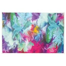 Badematte Kleine Wolke "Fusion", bunt (multicolor), H:5mm, Polyester, Badematten, Badteppich, bedruckt, modernes Design, kräftige Farben