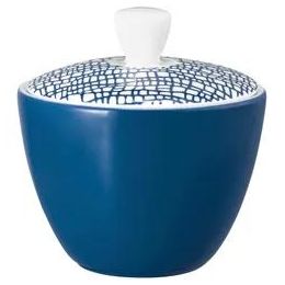 Zuckerdose Seltmann Weiden "Life Fashion", weiß (classic blau, weiß), B:9,8cm H:10,2cm, Lebensmittelaufbewahrungsbehälter, Fassungsvermögen 0,26 Liter